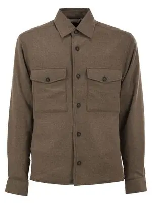 BOSS Virgin Wool-blend Overshirt With Patch Pockets