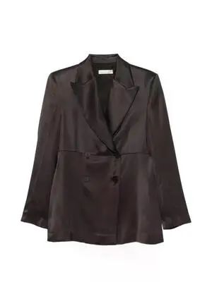Liviana Conti Double-breasted Satin Blazer