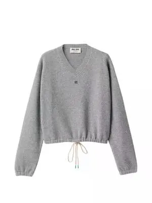 Miu Miu Wool And Cashmere Sweater - Grey