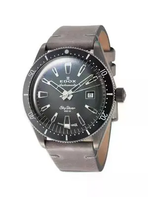 EDOX Skydiver 42mm Watch - Black