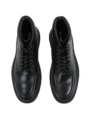 Karl Lagerfeld Koby Lace-up Leather Boots