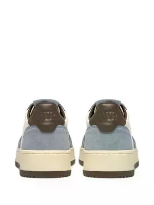 AUTRY Medalist Low Sneakers In Chocolate Chip And Sky Leather And Suede