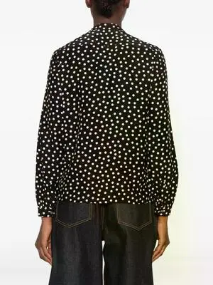 Tory Burch Polka-dot Pussy-bow Shirt
