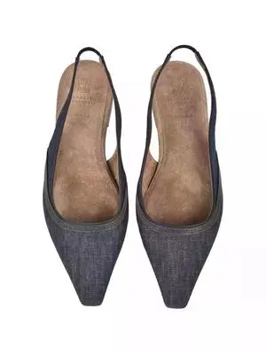 Brunello Cucinelli Pointed-toe Slingback Pumps