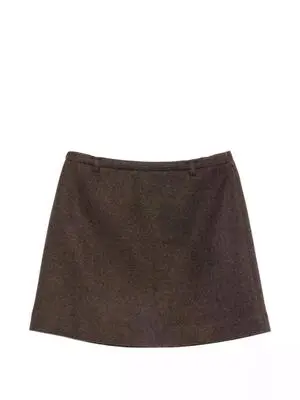 DUNST Belt-loops Mini Skirt - Brown