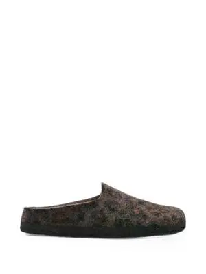 BIRKENSTOCK Amsterdam Wrapped Leopard-print Slippers - Brown