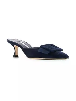 Manolo Blahnik Large Buckle Mules