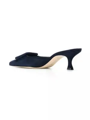 Manolo Blahnik Large Buckle Mules