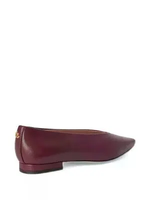 Ralph Lauren Audri Pointed-toe Leather Ballet Flats