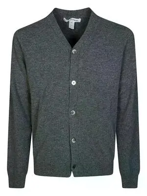 Comme Des Garçons Button Lambswool Cardigan - Grey