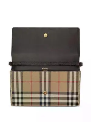 Burberry Check Chain-strap Wallet