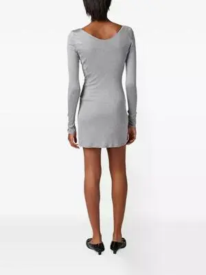 Miu Miu Silk And Jersey Dress - Grey
