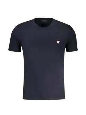 Guess Logo-patch Cotton T-shirt - Blue