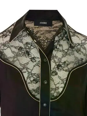 Amiri Western Lace-panel Shirt