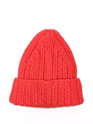 CHARLES JEFFREY Chunky-knit Logo-patch Beanie Hat