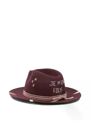 THE HAT GANG Je M'en Fous Embroidered Wool Hat