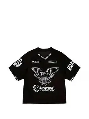 BRAVEST STUDIOS Eagle Lacrosse T-shirt - Black