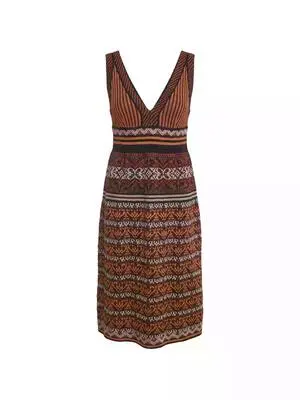 Missoni Geometric-pattern Midi Dress - Brown