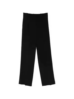 Liviana Conti Pressed-crease Straight-leg Trousers - Black