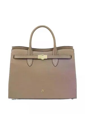 AIGNER L Farah Grained-leather Tote Bag