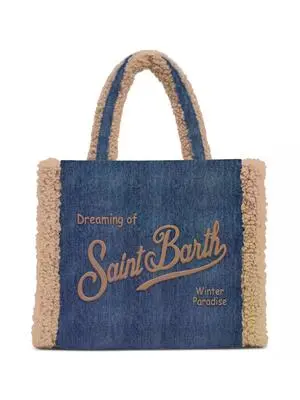 MC2 SAINT BARTH Colette Shearling Camel Bag - Blue