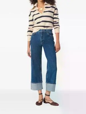 Vanessa Bruno Geronino Wide-cuffs Straight-leg Jeans - Blue