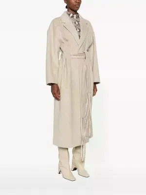 ISABELLE BLANCHE Fringe-detail Belted Coat
