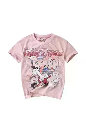 VALE FOREVER Graphic-print Distressed T-shirt - Pink