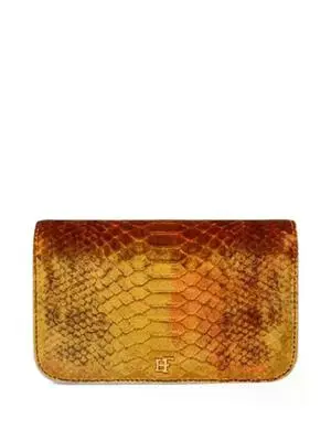 Elisabetta Franchi Velvet Shoulder Bag With Crocodile-print