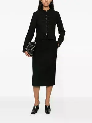 DUNST Belt-loops Pencil Midi Skirt - Black