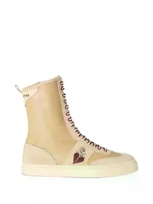 Antonio Marras Heart-embroidered Ankle Boots