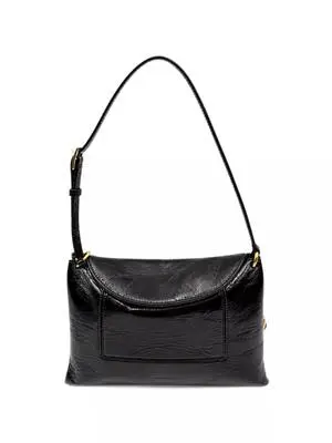 WANDLER Penelope Crinkled Leather Shoulder Bag - Black