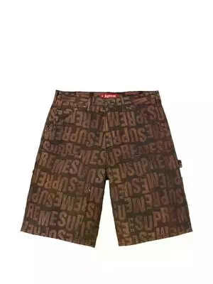 Supreme Jacquard Double-knee Shorts - Brown