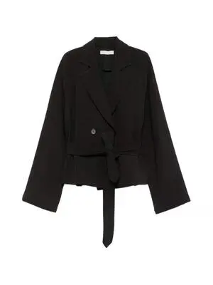 Liviana Conti Belted Double-breasted Blazer - Brown