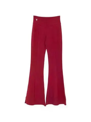 MACRON Harper Flared Seam-detail Trousers - Red