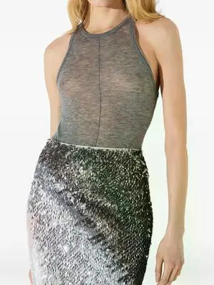 Elisabetta Franchi Wool Top With Ribbing