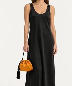 LIFFNER Tassel Pouch Mandarin Satin