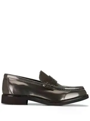 Brunello Cucinelli Monili Leather Loafers - Silver