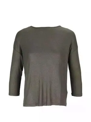 Majestic Filatures Ribbed Boat-neck T-shirt - Grey
