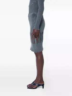 LUEDER Landsknecht Ribbed-knit Midi Skirt