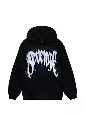 REVENGE Snowfall Graphic-print Hoodie - Black