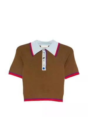 ALEMAIS Josefina Knit Polo Chocolate - Brown