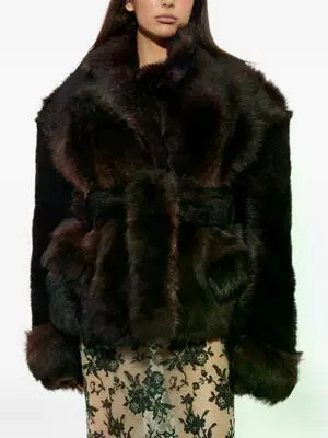 THE MANNEI Belted Shearling Jacket