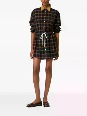 Miu Miu Checked Flannel Dress