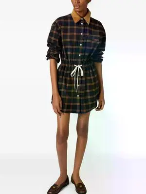 Miu Miu Checked Flannel Dress