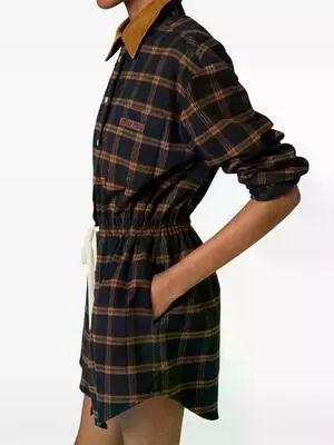 Miu Miu Checked Flannel Dress
