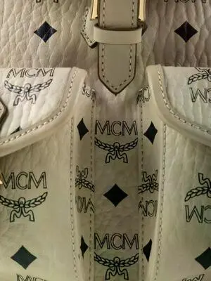 Mcm Mini Aren Visetos Leather Backpack