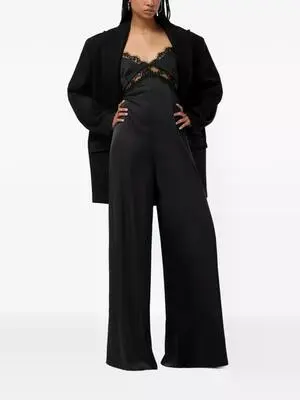 Andamane Zita Lace-trim Jumpsuit - Black