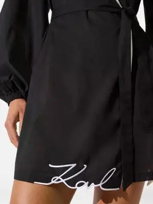 Karl Lagerfeld Signature Beach Sheer Mini Dress