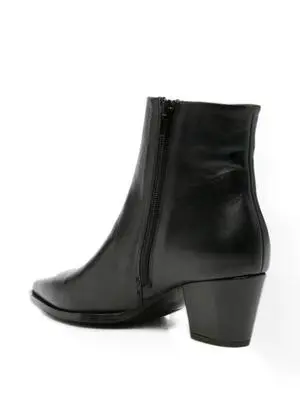 ALBANO Pointed-toe Leather Ankle Boots